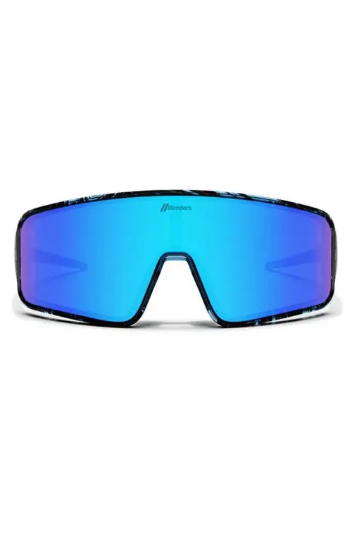 BLENDERS EYEWEAR Eclipse Polarized Shield Sunglasses - Blue Print