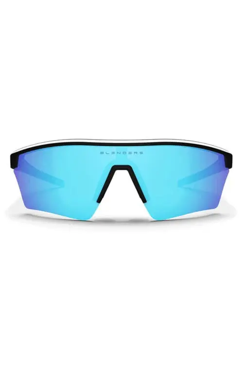 BLENDERS EYEWEAR Pacer Semi Rimless Shield Sunglasses - Ice Blue
