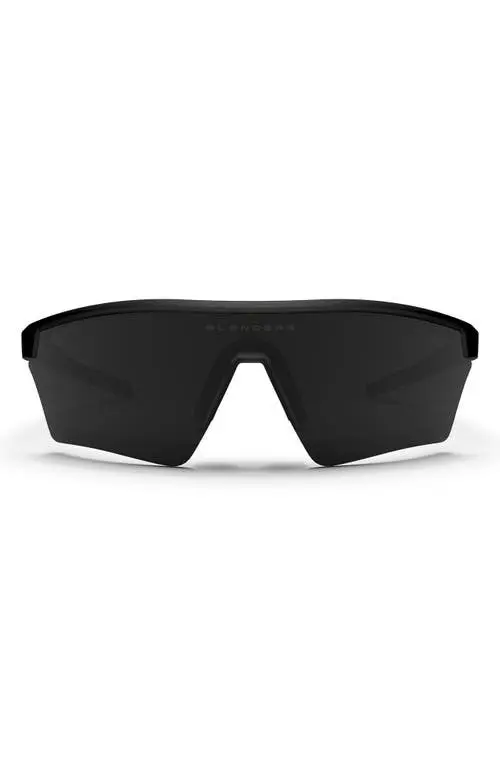 BLENDERS EYEWEAR Pacer Semi Rimless Shield Sunglasses - Matte Black