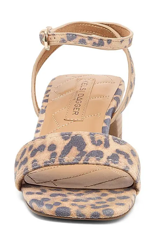 KELSI DAGGER BROOKLYN August Leopard Print Ankle Strap Sandal - Summer Leopard