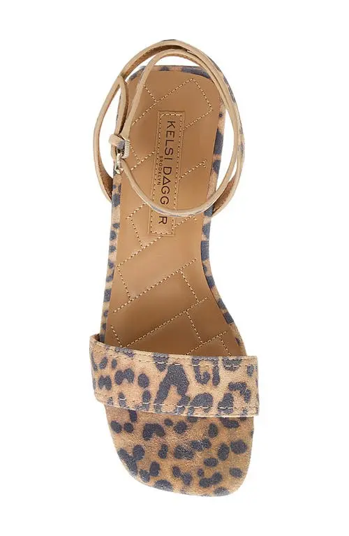 KELSI DAGGER BROOKLYN August Leopard Print Ankle Strap Sandal - Summer Leopard