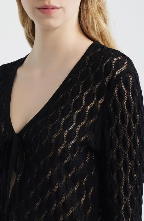 FRAME Open Stitch Cotton Cardigan