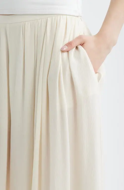FRAME Wide Leg Silk Chiffon Pants