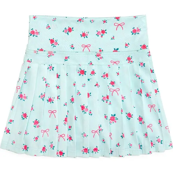 SWEET WINK Floral Pleated Skort - Sky Blue