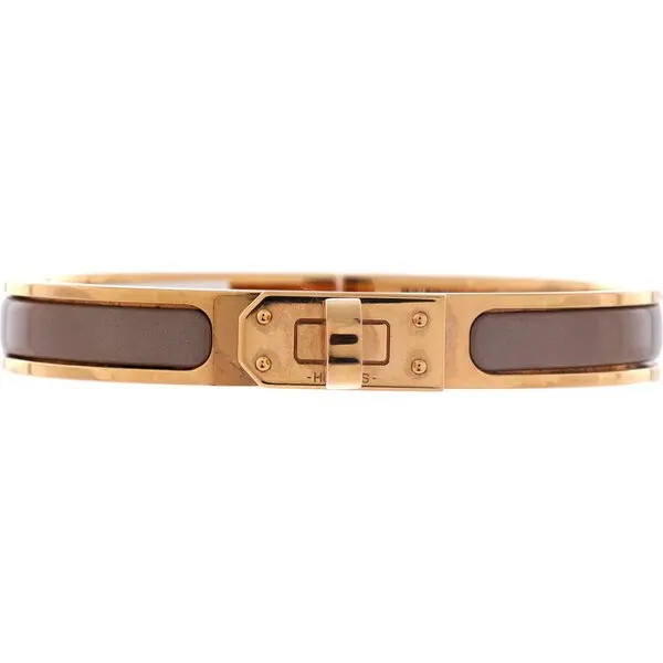 Hermès Mini Clic Kelly Bracelet Enamel Narrow - Neutral