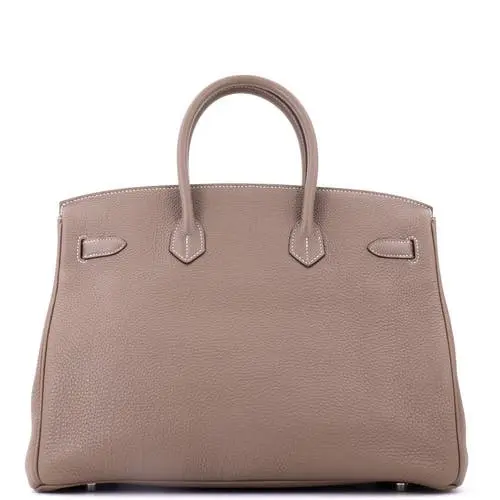 Hermès Birkin Handbag Grey Togo With Palladium Hardware 35 - Etoupe
