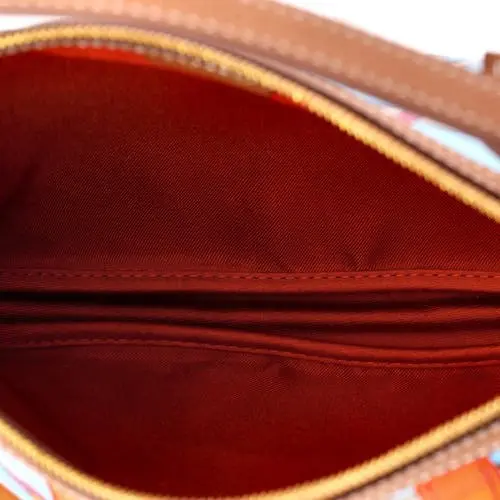 Hermès Sursoie To Go Pouch Printed Silk And Leather - Blue
