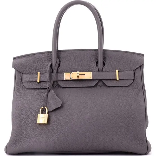 Hermès Birkin Handbag Grey Togo With Rose Gold Hardware 30 - Etain