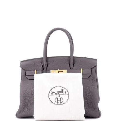 Hermès Birkin Handbag Togo With Rose Gold Hardware 30 - Grey