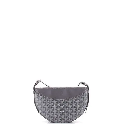 Goyard Hirondelle Shoulder Bag Coated Canvas And Leather - Grey