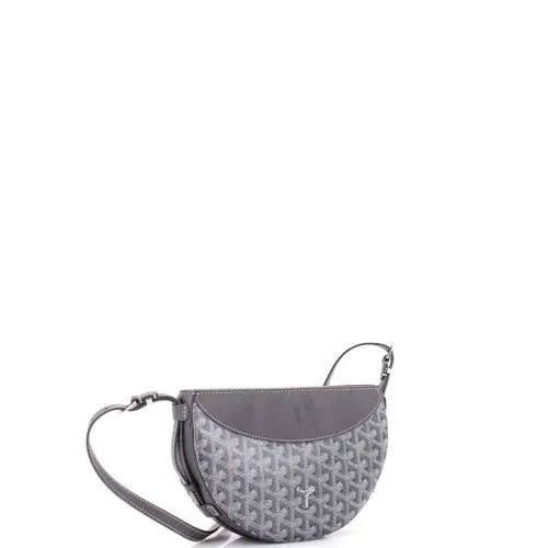 Goyard Hirondelle Shoulder Bag Coated Canvas And Leather - Grey