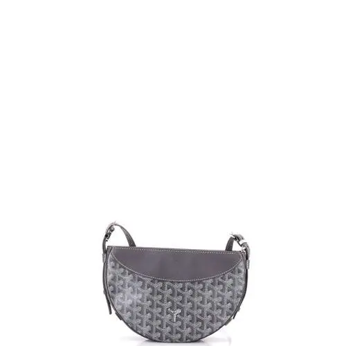 Goyard Hirondelle Shoulder Bag Coated Canvas And Leather - Grey