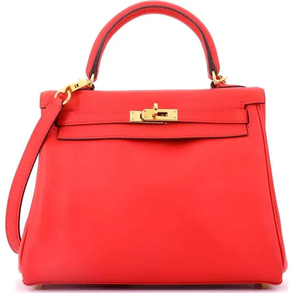 Hermès Kelly Handbag Swift With Gold Hardware 25