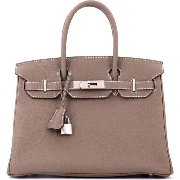 Hermès Birkin Handbag Grey Togo With Palladium Hardware 30 - Etoupe