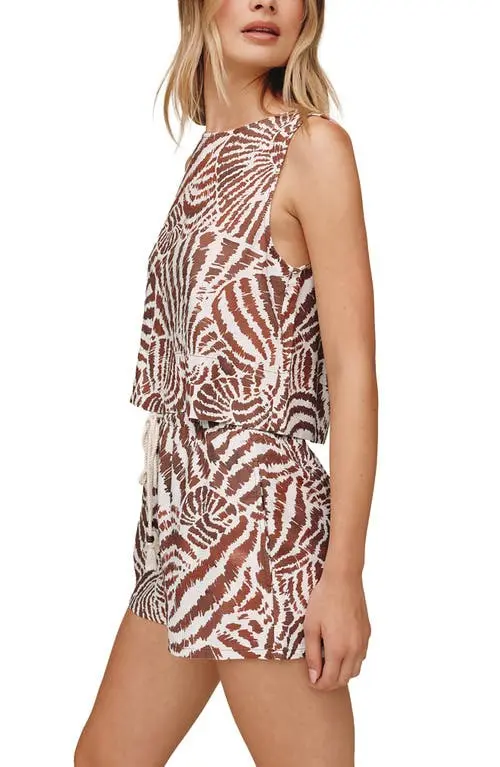 Bella Dahl Sleeveless Split Back Boat Neck Top