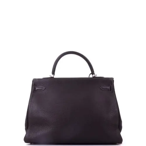 Hermès Kelly Handbag Brown Togo With Brushed Palladium Hardware 35