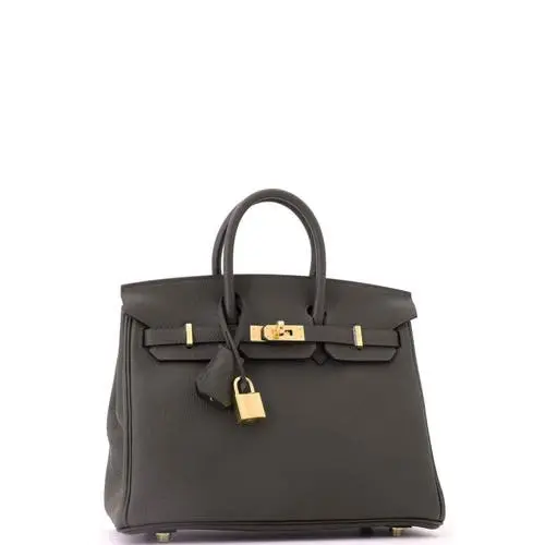 Hermès Birkin Handbag Green Togo With Gold Hardware 25 - Vert Bronze