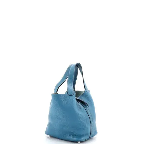 Hermès Picotin Bag Clemence Pm - Blue