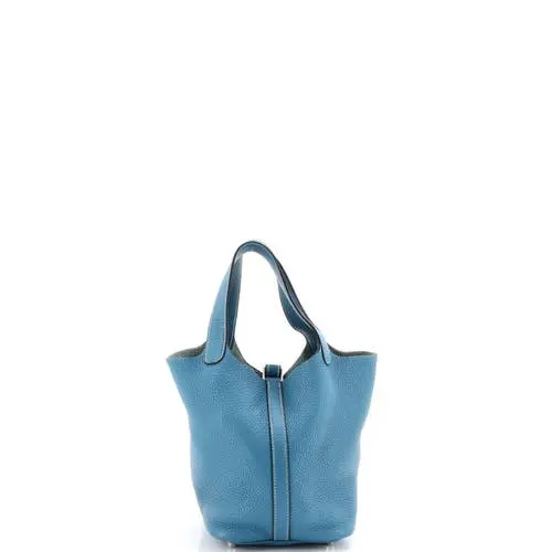 Hermès Picotin Bag Clemence Pm - Blue