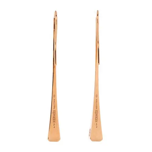 Hermès Clou De Forge Drop Earrings 18k Rose Gold