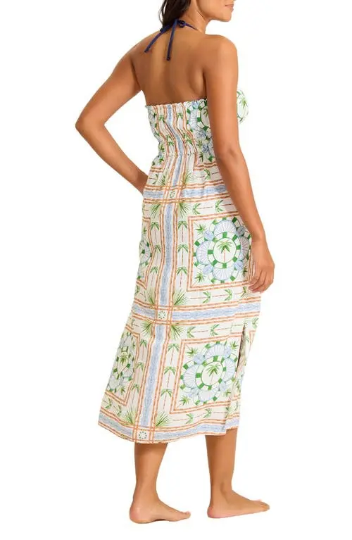 Tommy Bahama Strapless Cover-up Dress In Tropical Print