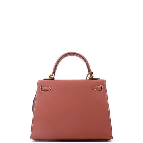 Hermès Kelly Handbag Brown Epsom With Gold Hardware 25 - Sienne