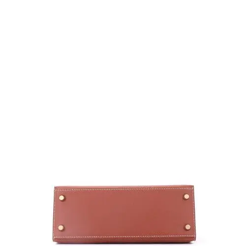 Hermès Kelly Handbag Brown Epsom With Gold Hardware 25 - Sienne