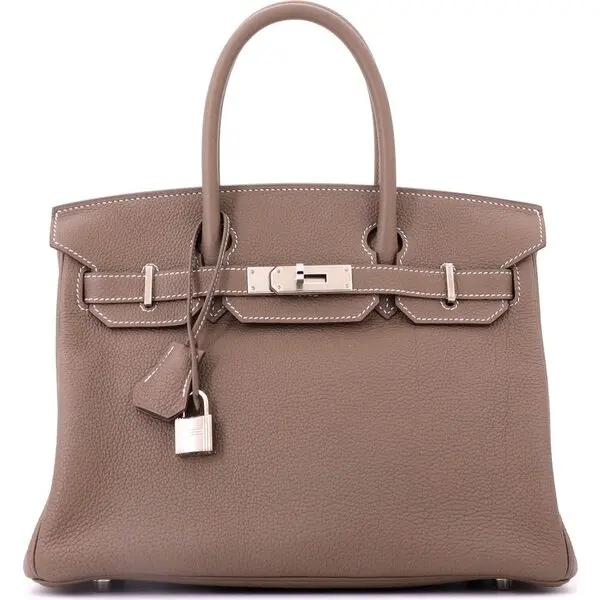 Hermès Birkin Handbag Grey Togo With Palladium Hardware 30 - Etoupe
