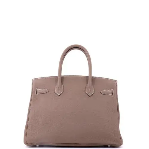 Hermès Birkin Handbag Grey Togo With Palladium Hardware 30 - Etoupe