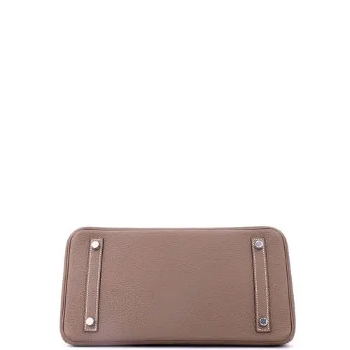 Hermès Birkin Handbag Grey Togo With Palladium Hardware 30 - Etoupe