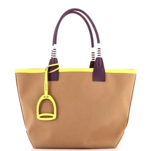 Hermès Sac Steeple Tote Toile With Leather 28