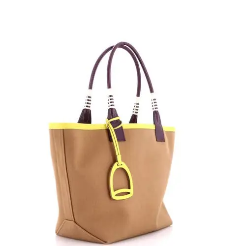 Hermès Sac Steeple Tote Toile With Leather 28