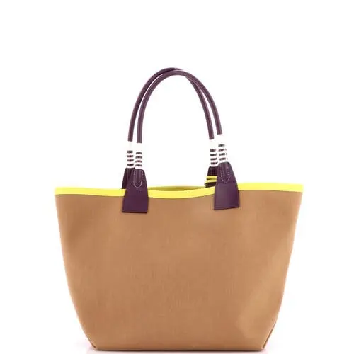 Hermès Sac Steeple Tote Toile With Leather 28