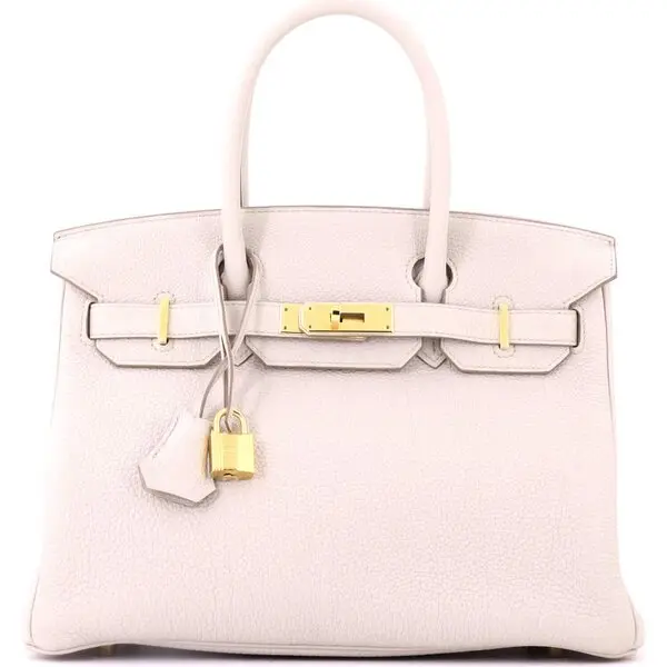 Hermès Birkin Handbag Light Togo With Gold Hardware 30 - Beton