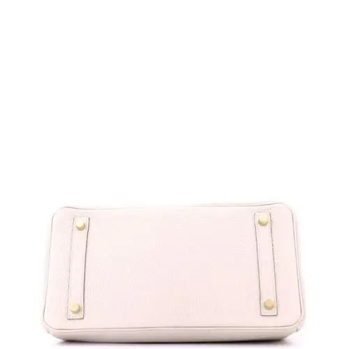Hermès Birkin Handbag Light Togo With Gold Hardware 30 - White