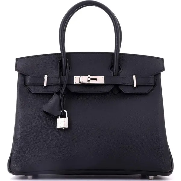 Hermès Birkin Handbag Black Epsom With Palladium Hardware 30 - Noir