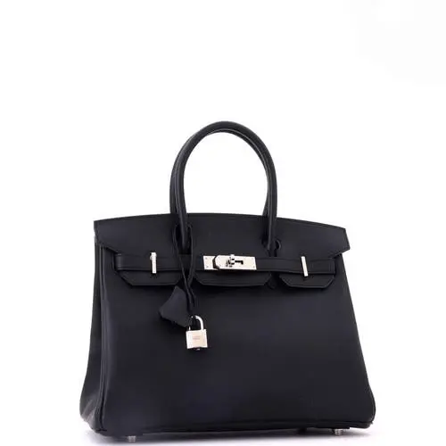 Hermès Birkin Handbag Black Epsom With Palladium Hardware 30 - Noir