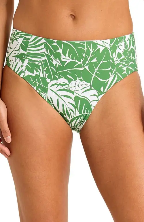 Tommy Bahama Costa Verde High Waist Bikini Bottoms - Four Leaf Clover