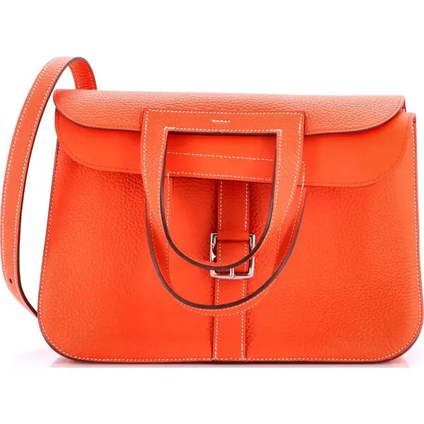 Hermès Halzan Bag Clemence 31 - Orange