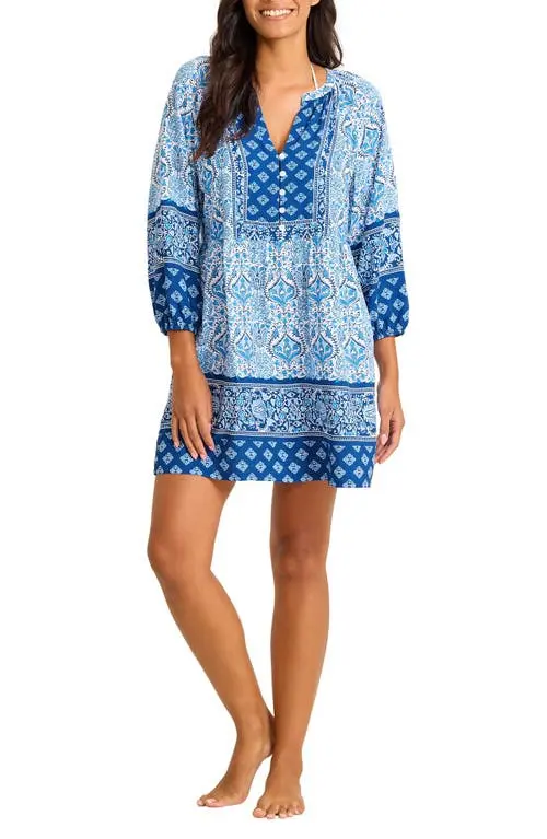 Tommy Bahama Noble Pineapple Cover-up Dress - Indigo Tide