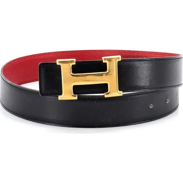 Hermès Constance Reversible Belt Leather Medium - Black