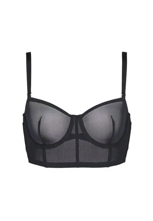 CUUP The Longline Bra Mesh - Black