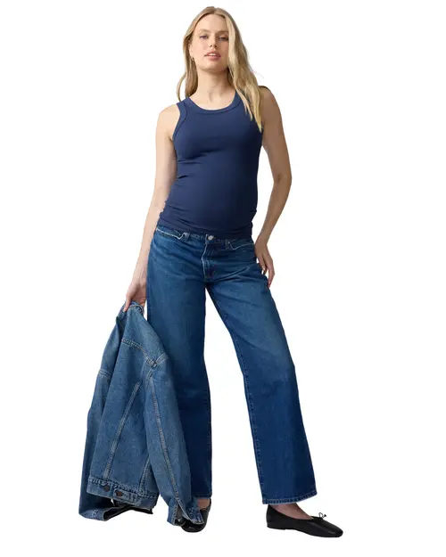 Ingrid & Isabel® Ingrid & Isabel Seamless Maternity Rib Tank - Navy