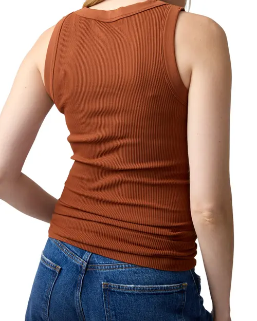 INGRID & ISABEL Seamless Maternity Rib Tank - Rust