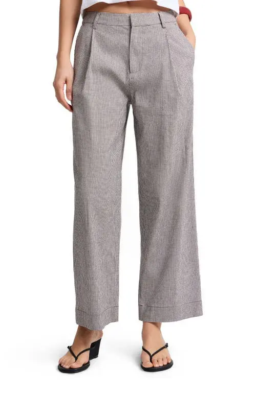 Onia Straight Leg Pant - Brown/white