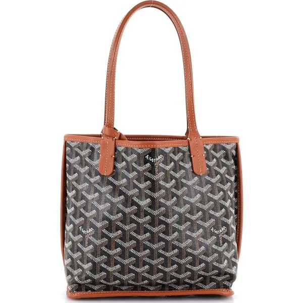 Goyard Anjou Reversible Tote Coated Canvas Mini - Brown