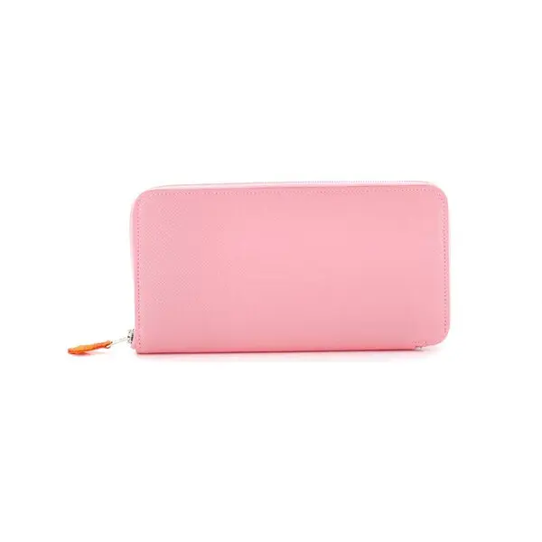 Hermès Azap Zip Around Wallet Silk'in Epsom Long - Rose Confetti