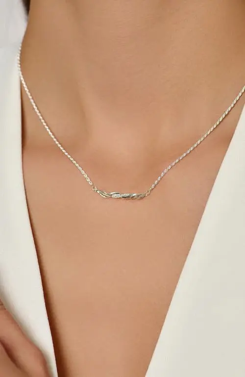 RIZEN JEWELRY Sacred Vine Gold Plated Necklace With Cubic Zirconia - Sterling Silver