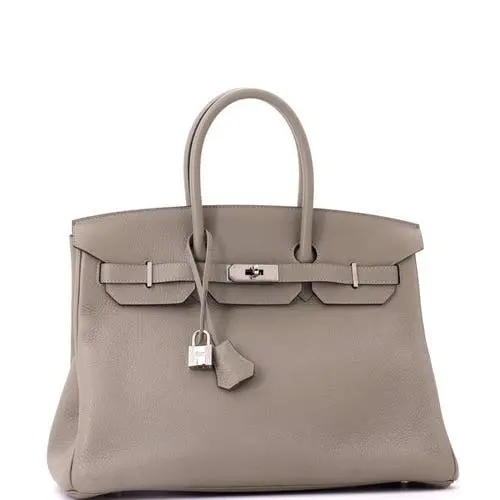 Hermès Birkin Handbag Clemence With Palladium Hardware 35