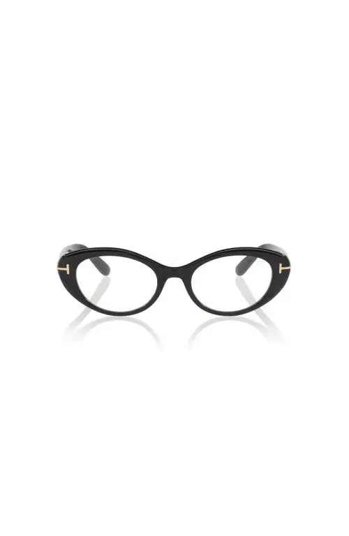 TOM FORD Oval Optical Glasses - Black